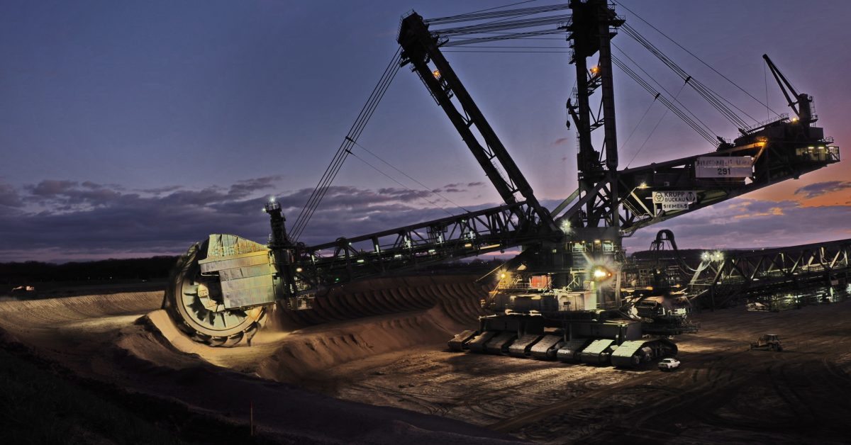 Abends bei Bagger 291 – Expedition Rheinland